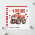 Keep Crushing It | Monster Truck Kids Holiday Card | Zazzle