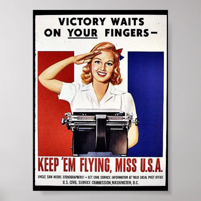 Keep 'Em Flying, Miss U.S.A Poster | Zazzle