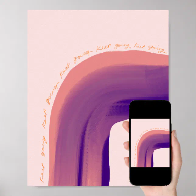 "Keep Going" Abstract Motion Design Poster | Zazzle