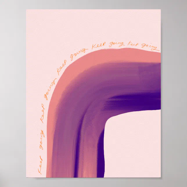 "Keep Going" Abstract Motion Design Poster | Zazzle