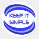Keep it Simple Recovery Slogan Quote In Blue Classic Round Sticker | Zazzle