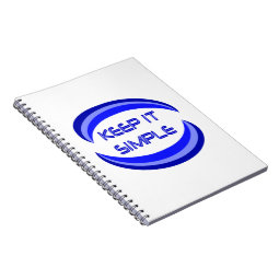 Keep it Simple Recovery Slogan Quote In Blue Notebook | Zazzle