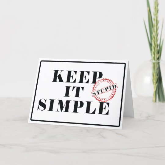 Keep it Simple - Stupid Birthday Thank You Card | Zazzle