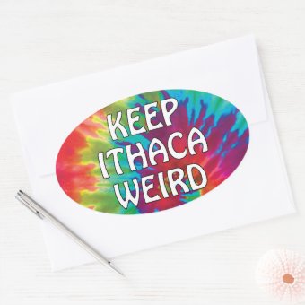 Keep Ithaca Weird Oval Sticker | Zazzle