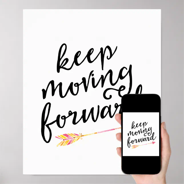 Keep moving forward kids poster print | Zazzle