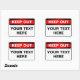 KEEP OUT Sign, template, landscape version Rectangular Sticker | Zazzle