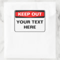 KEEP OUT Sign, template, landscape version Rectangular Sticker | Zazzle