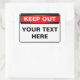 KEEP OUT Sign, template, landscape version Rectangular Sticker | Zazzle