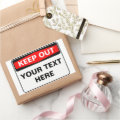KEEP OUT Sign, template, landscape version Rectangular Sticker | Zazzle