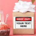 KEEP OUT Sign, template, landscape version Rectangular Sticker | Zazzle