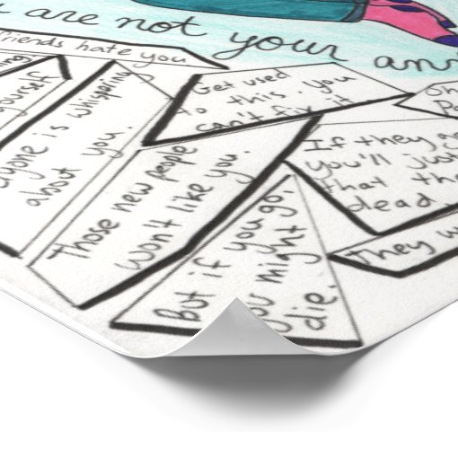 Keep Persisting (Anxiety) 11x14 Poster | Zazzle