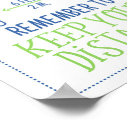 Keep your Distance Poster | Zazzle