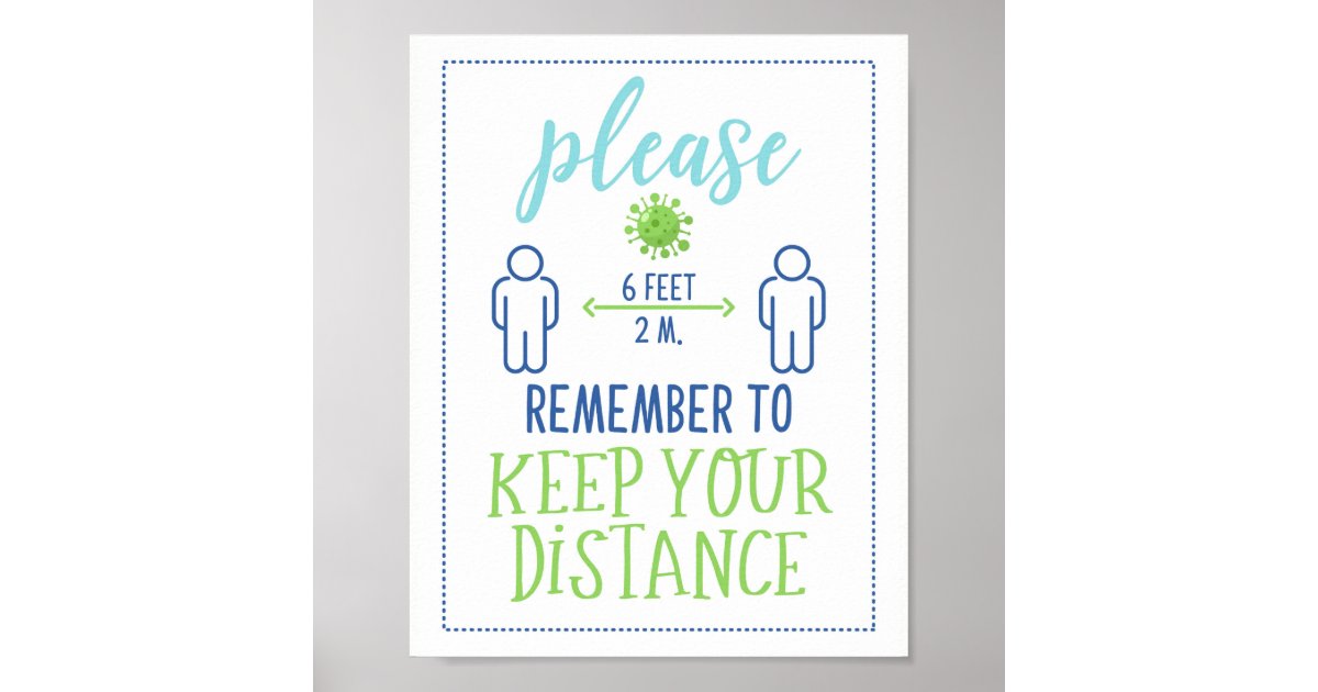 Keep your Distance Poster | Zazzle.com