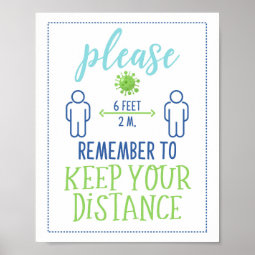 Keep your Distance Poster | Zazzle