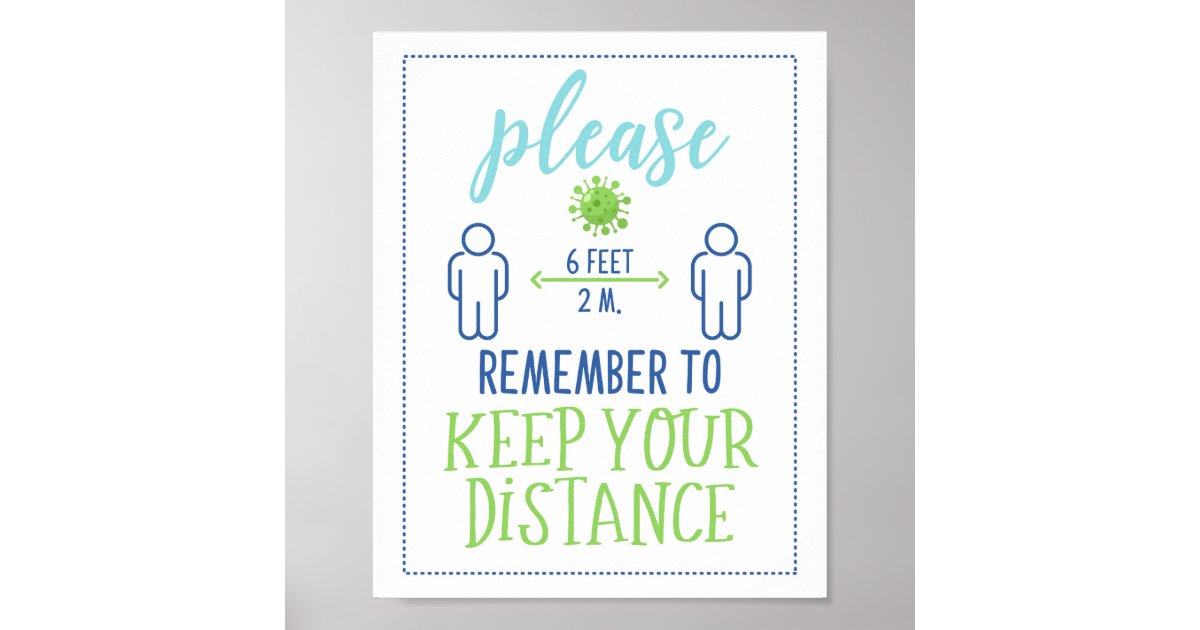 Keep your Distance Poster | Zazzle