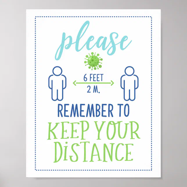 Keep your Distance Poster | Zazzle