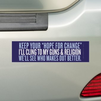 Keep Your Hope For Change Bumper Sticker | Zazzle