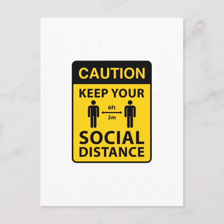 Keep Your Social Distance Postcard | Zazzle
