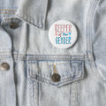 Keeper Of Gender Reveal Boy Girl Pink Blue Button | Zazzle