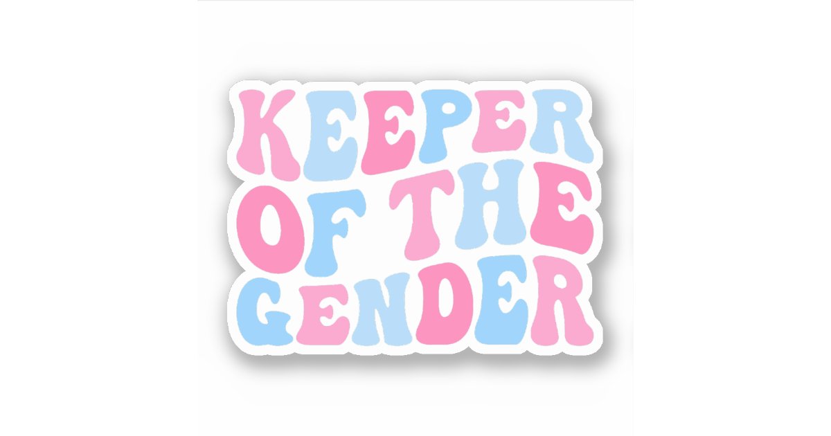 Keeper of the Gender, Gender Reveal Party Gift Sticker | Zazzle