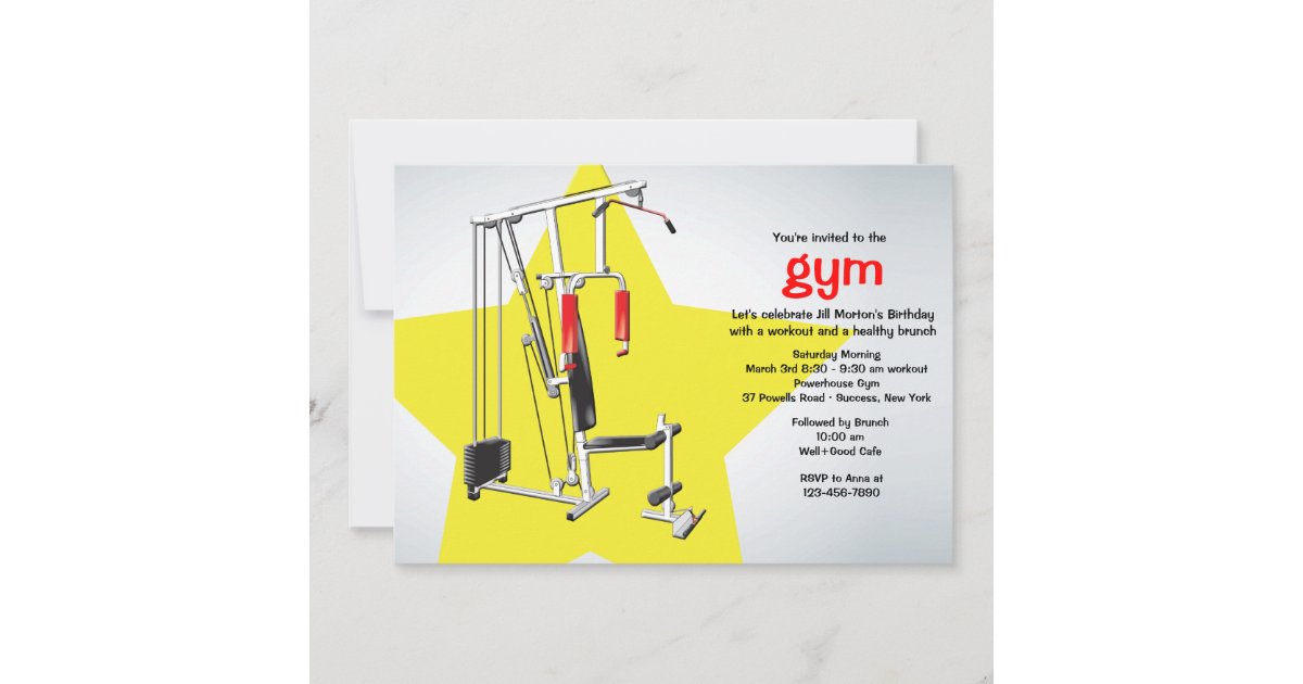 Keeping Fit Gym Invitation | Zazzle