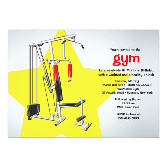 Keeping Fit Gym Invitation | Zazzle.com