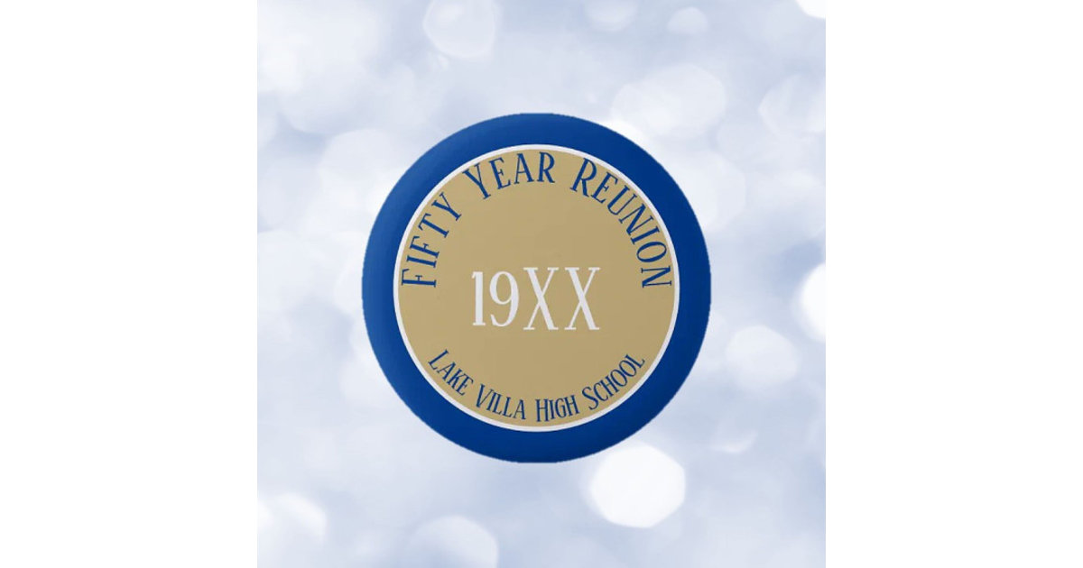 Keepsake! Custom 50th class reunion button | Zazzle