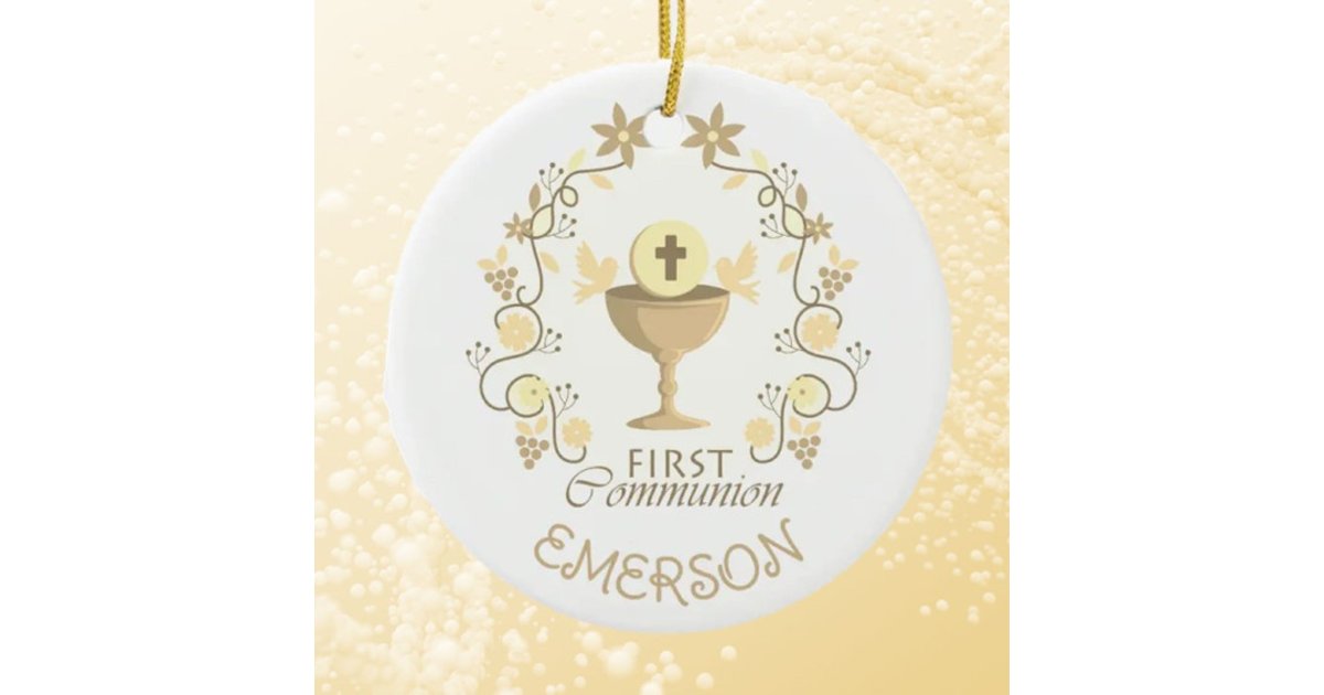 Keepsake! First Communion custom ornament | Zazzle