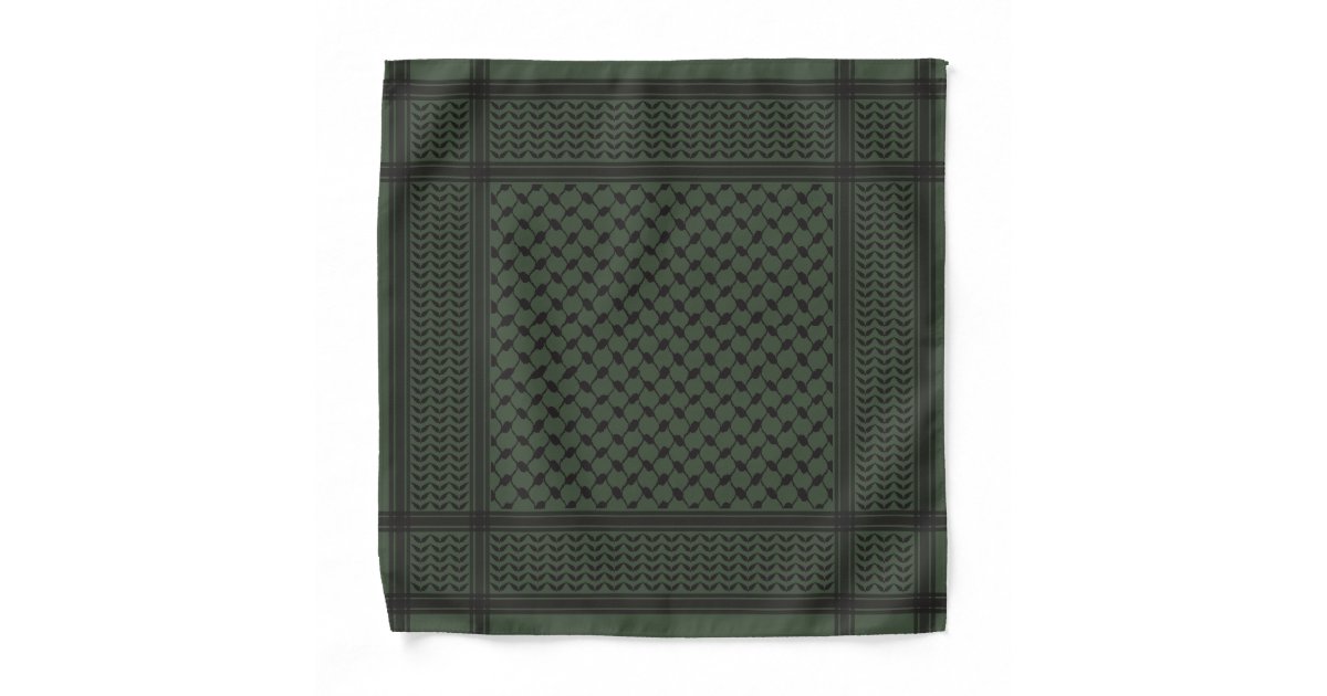 Keffiyeh Palestine Pattern Green Bandana | Zazzle