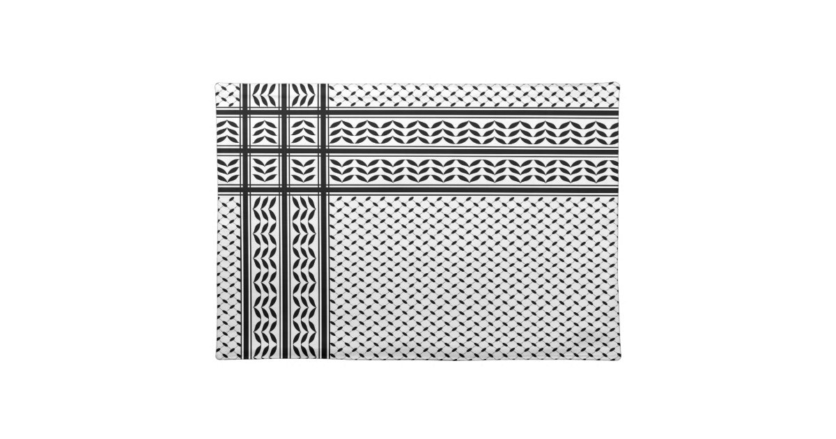 Keffiyeh Symbol of Palestine Resistance Pattern Cloth Placemat | Zazzle