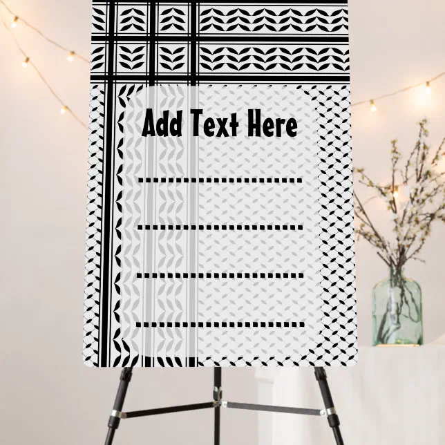 Keffiyeh Symbol of Palestine Resistance Pattern Foam Board | Zazzle