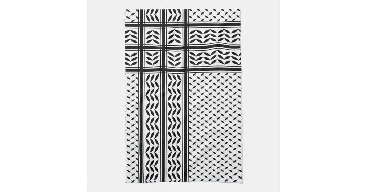 Keffiyeh Symbol of Palestine Resistance Pattern Kitchen Towel | Zazzle