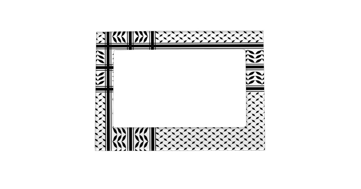 Keffiyeh Symbol of Palestine Resistance Pattern Magnetic Frame | Zazzle