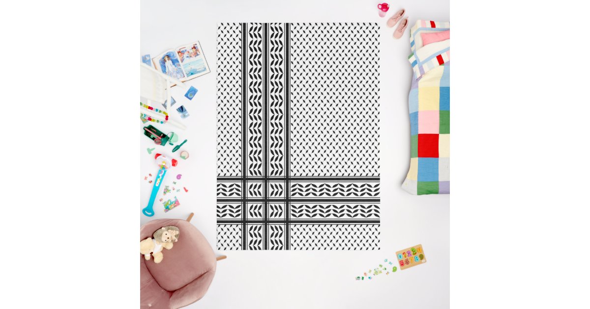 Keffiyeh Symbol of Palestine Resistance Pattern Outdoor Rug | Zazzle