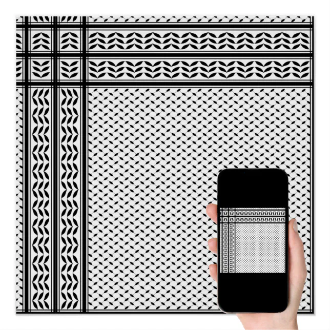 Keffiyeh Symbol of Palestine Resistance Pattern Poster | Zazzle