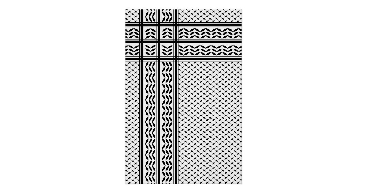 Keffiyeh Symbol of Palestine Resistance Pattern Poster | Zazzle
