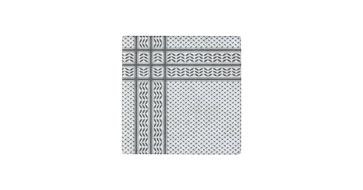Keffiyeh Symbol of Palestine Resistance Pattern Stone Magnet | Zazzle