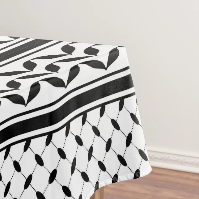Keffiyeh Symbol of Palestine Resistance Pattern Tablecloth | Zazzle