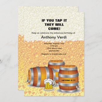 Keg Party Invitation | Zazzle