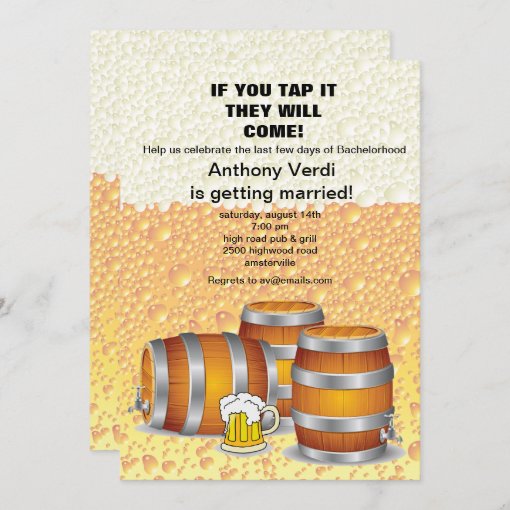 Keg Party Invitation | Zazzle