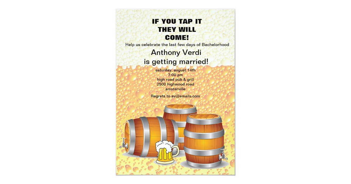 Keg Party Invitation | Zazzle.com