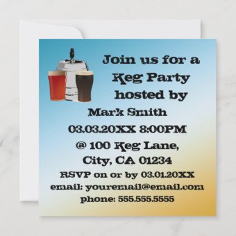 Keg Party Invitations | Zazzle