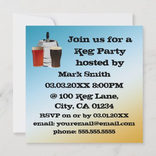 Keg Party Invitations | Zazzle