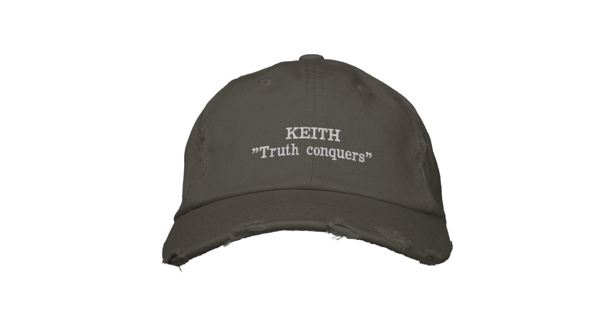 Keith Clan Motto Embroidered Distressed Hat | Zazzle