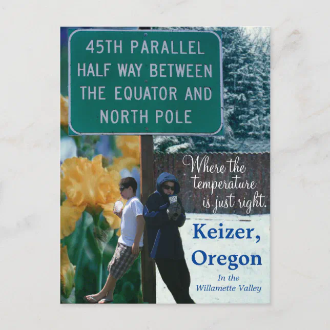 Keizer Oregon Iris Capital 45th Parallel Postcard | Zazzle