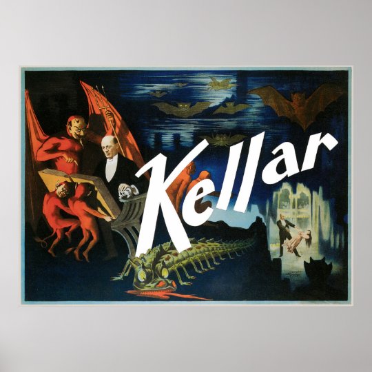 Kellar's ~ The Devil Vintage Magic Act Poster | Zazzle.com