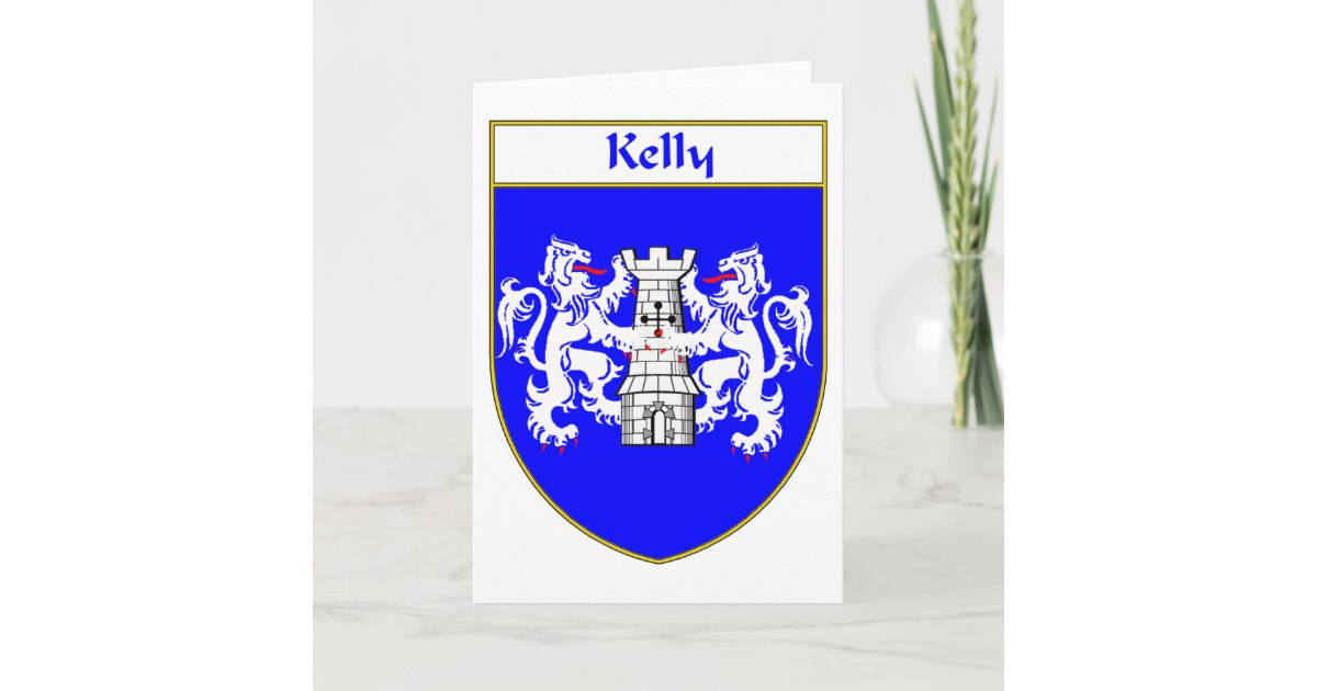 Kelly Coat of Arms/Family Crest Holiday Card | Zazzle