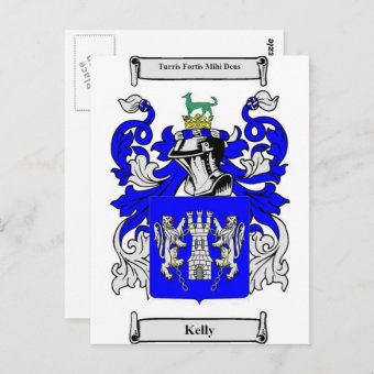 Kelly Coat of Arms Postcard | Zazzle