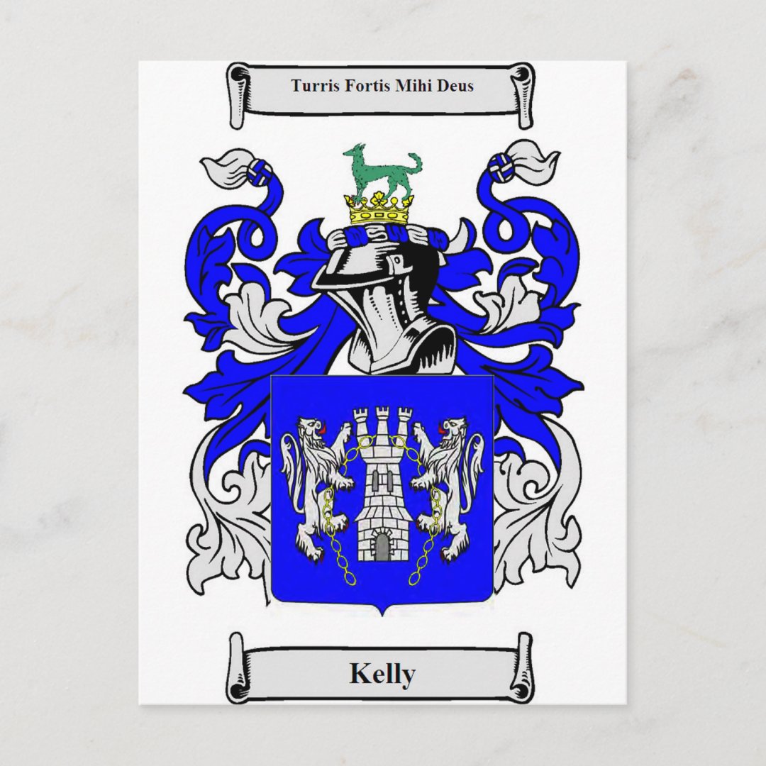 Kelly Coat of Arms Postcard | Zazzle