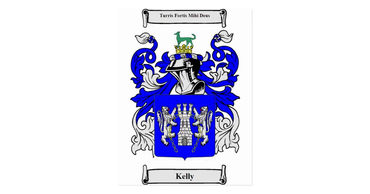 Kelly Coat of Arms Postcard | Zazzle.com